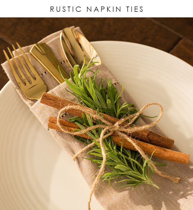 Rustic Napkin Ties | cinnamon & style